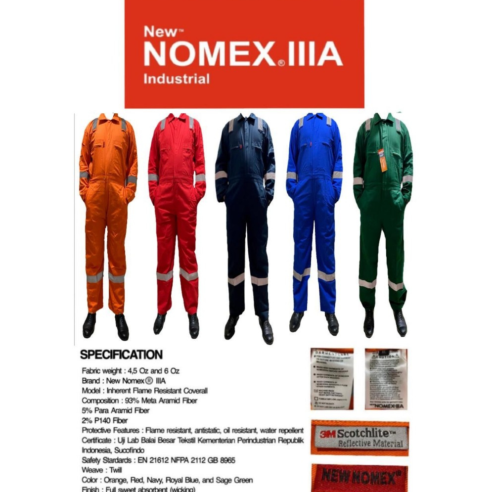 Jual BAJU ANTI API NOMEX IIIA / WEARPACK COVERALL NOMEX 3A ORIGINAL ...