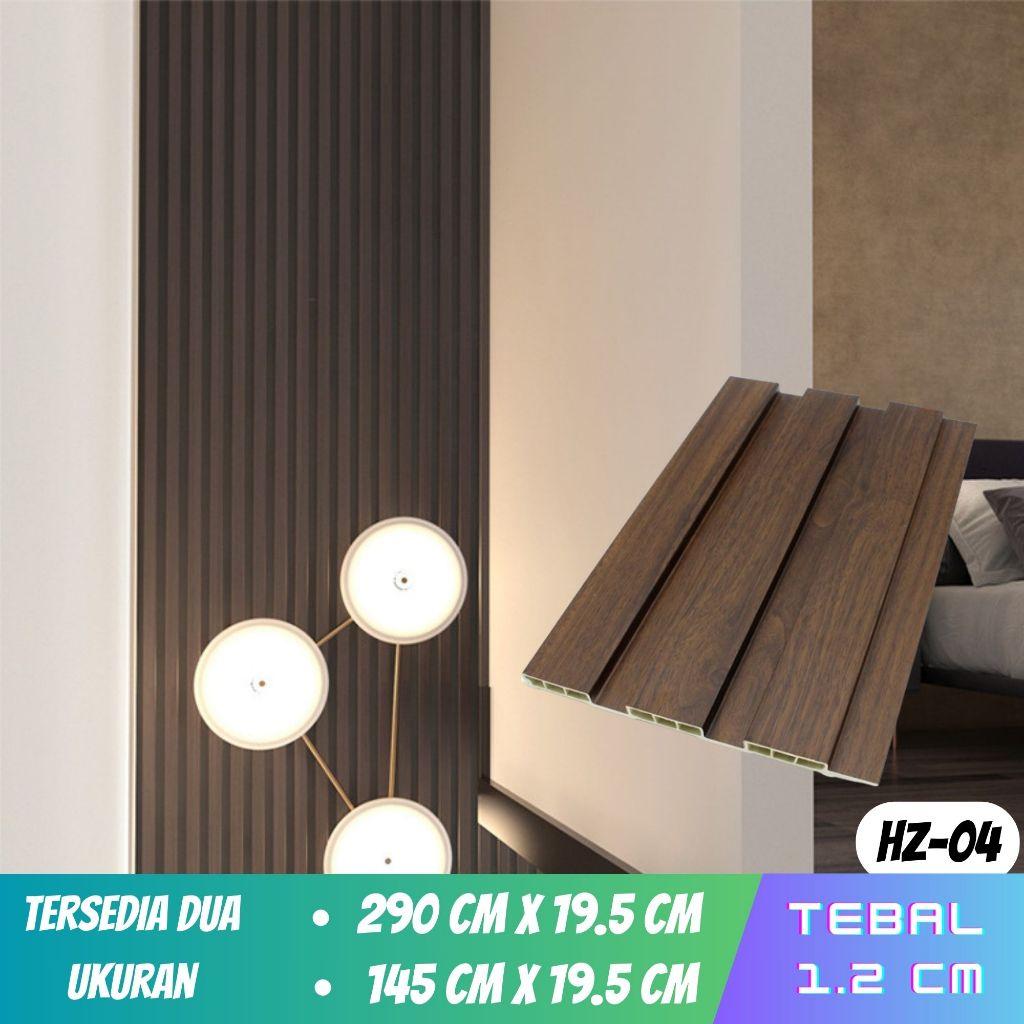 Jual Wall Panel WPC size [290cm x 19.5cm] Wood Panel WPC kisi kisi Kayu ...