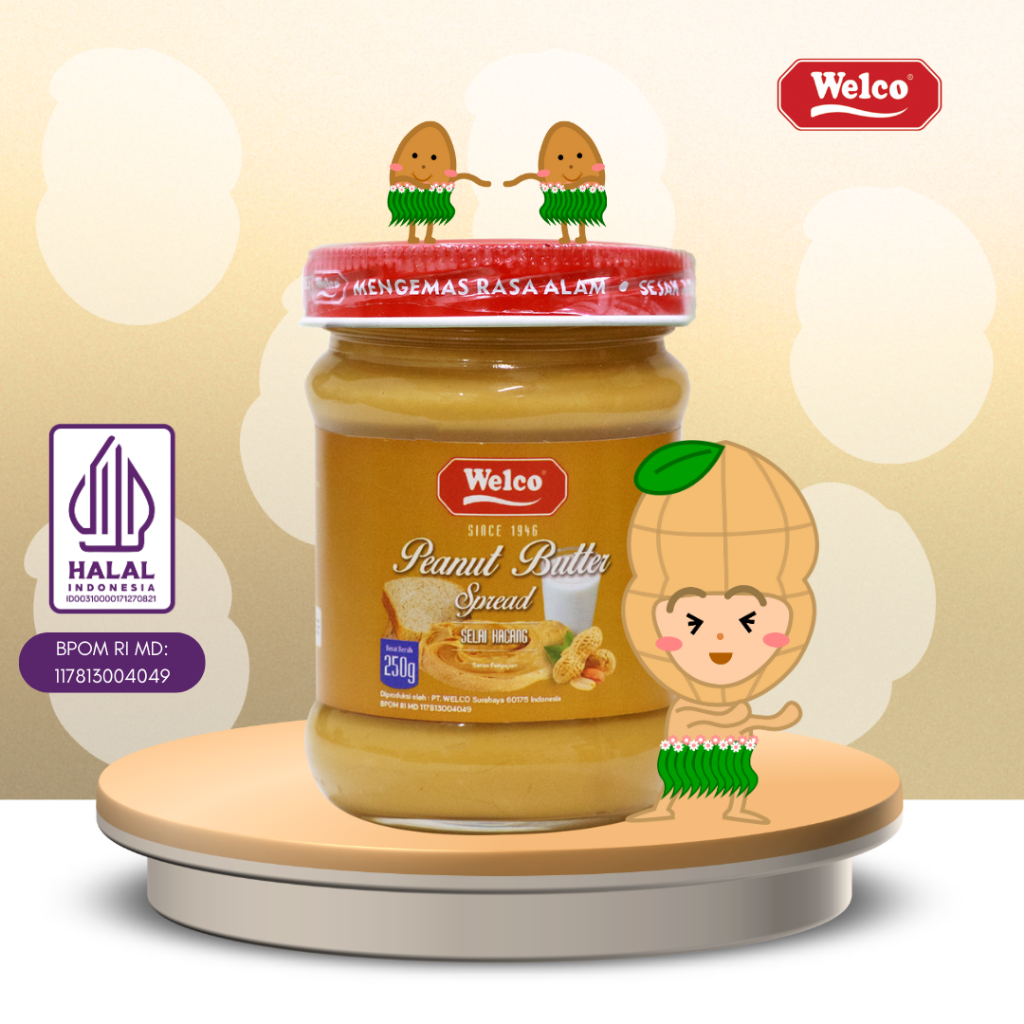Jual Selai Kacang Welco 250 gr / Welco Peanut Butter Spread 250 gr ...