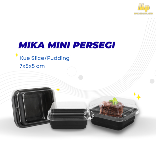 Jual MIKA MINI PERSEGI / MIKA TART GS KOTAK 0806 / MIKA PUDDING KOTAK ...