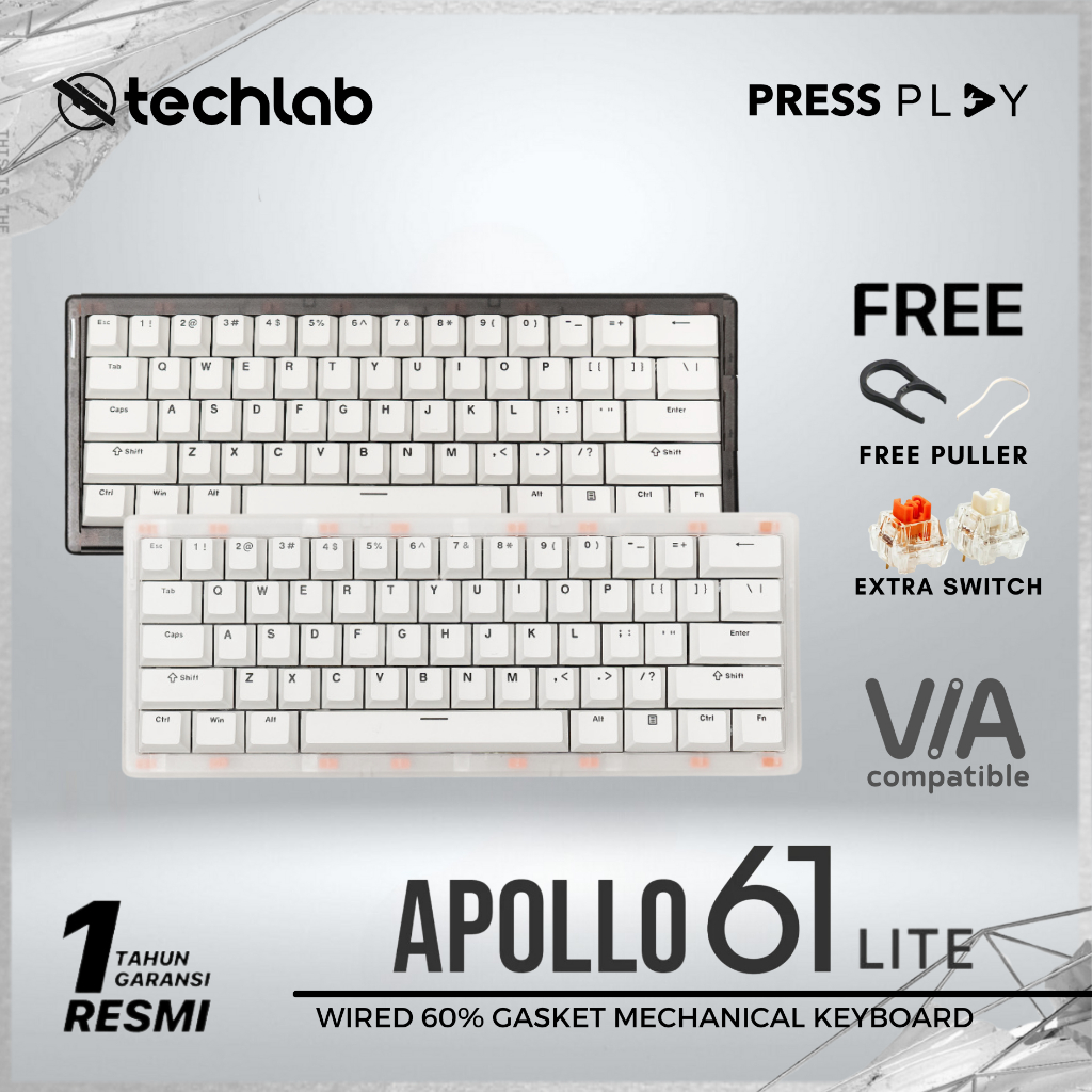 Jual Press Play APOLLO61 / APOLLO 61 LITE 60% Mechanical Keyboard | Shopee Indonesia