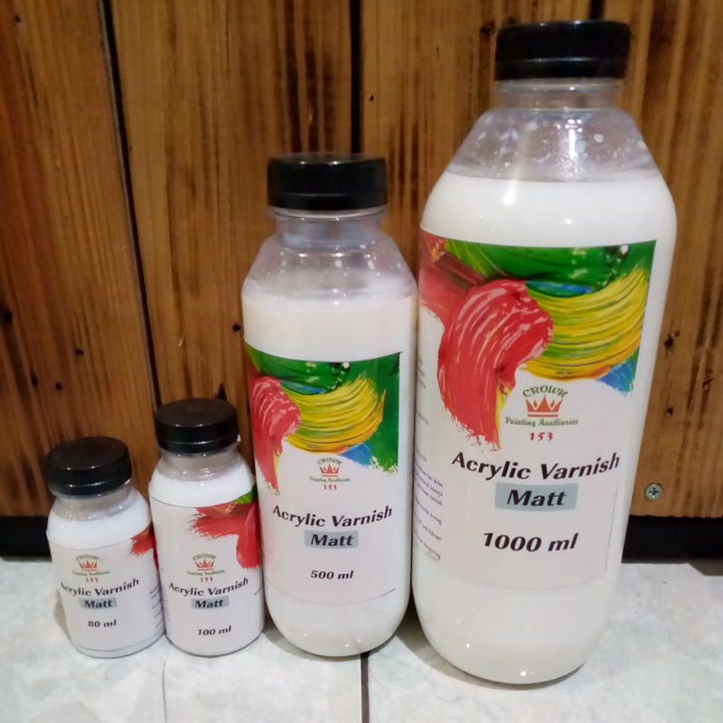 Jual Crown Acrylic Varnish Matt/Dopp Pelindung Lukisan Cat Acrylic ...