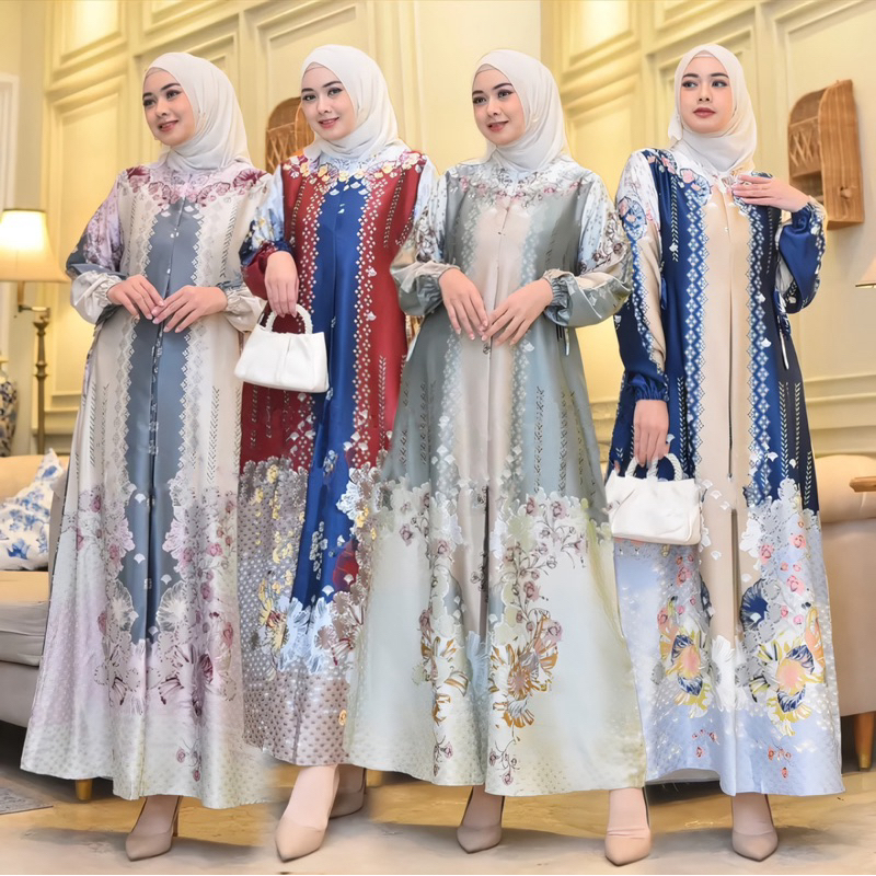 Jual Gamis Silk Luxury Premium Motif Terbaru Seragam Lengkap Ukuran ...