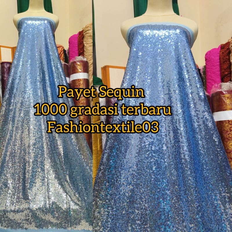 Jual KAIN TILE PAYET SEQUIN 1000 GRADASI TERBARU / 1000 PAYET SEQUIN ...