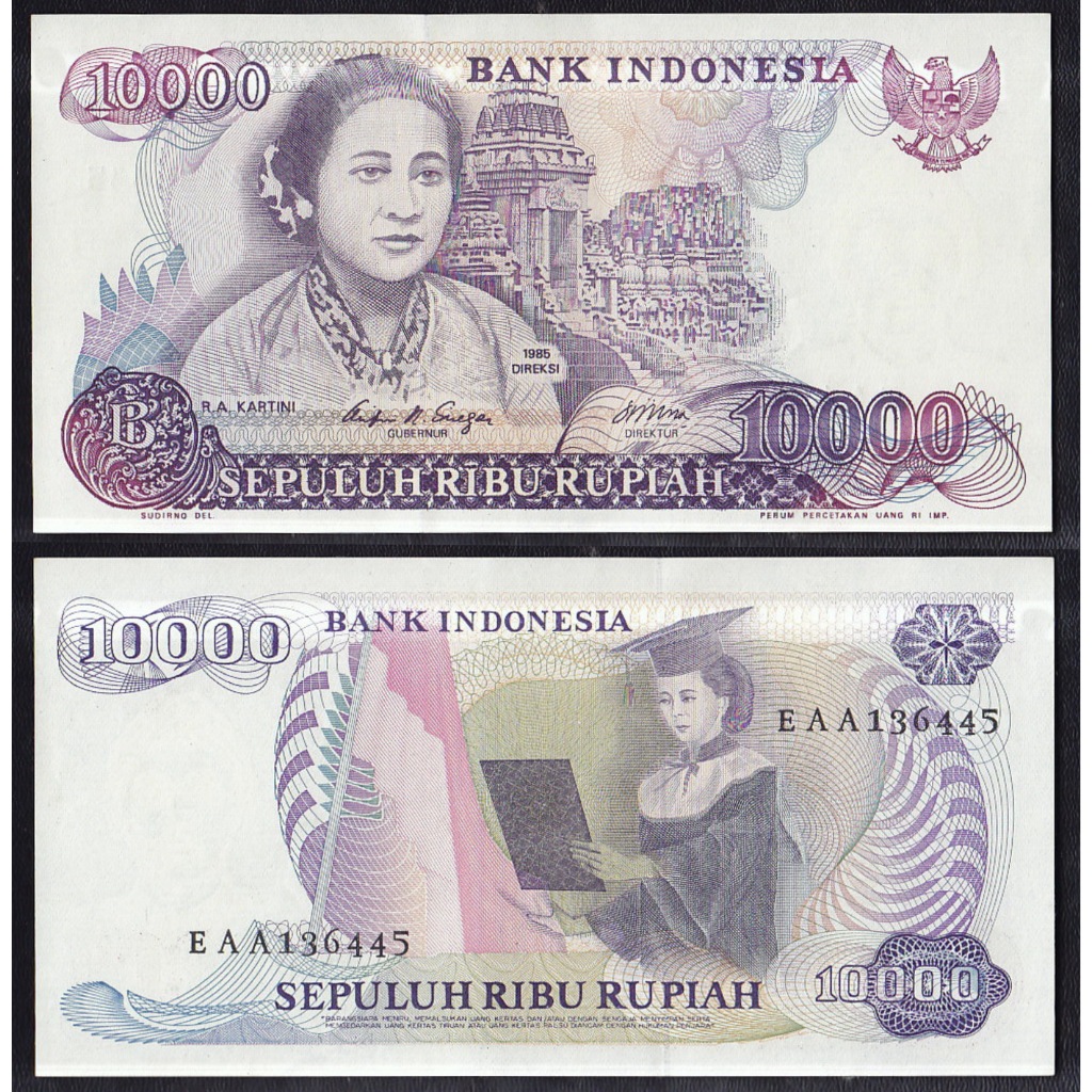 Jual Uang kuno 10000 rupiah tahun 1985 Kartini | Shopee Indonesia