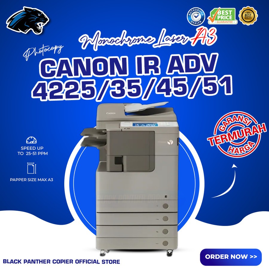 Jual MESIN FOTOCOPY CANON IR ADVANCE 4235/4245/4251 HITAM PUTIH A3 RECOND IMPORT | Shopee Indonesia