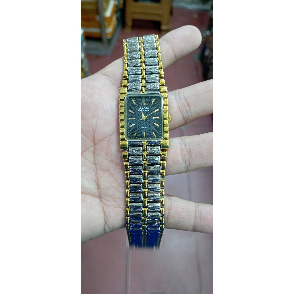 Jual jam tangan quartz lobor stainles steel silver gold anti karat siap ...