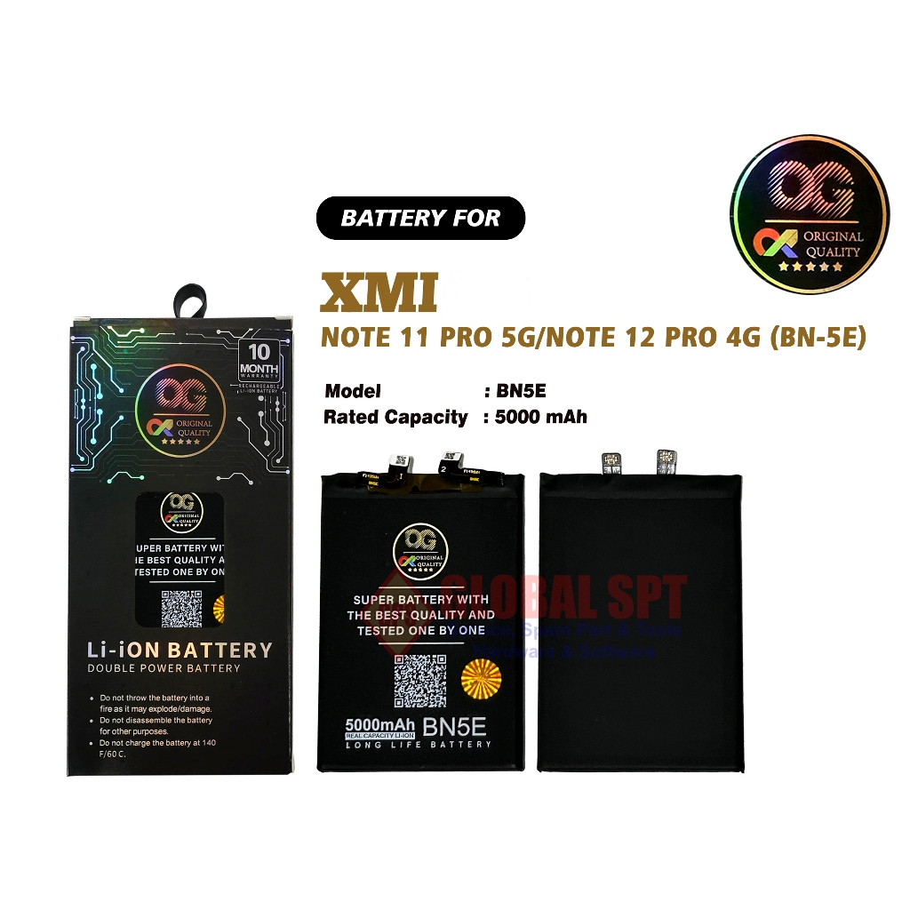 Jual OG SUPER / BATERAI XIAOMI BN5E / NOTE 11 PRO 5G / NOTE 12 PRO 4G ...