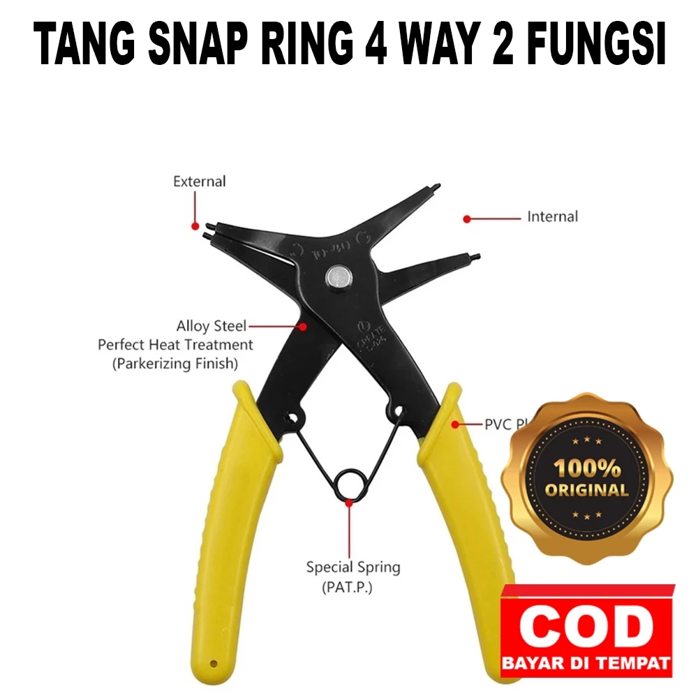 Jual Tang Snap Ring 4 Way 2 Fungsi Circlip Tang Penjepit Ring ...