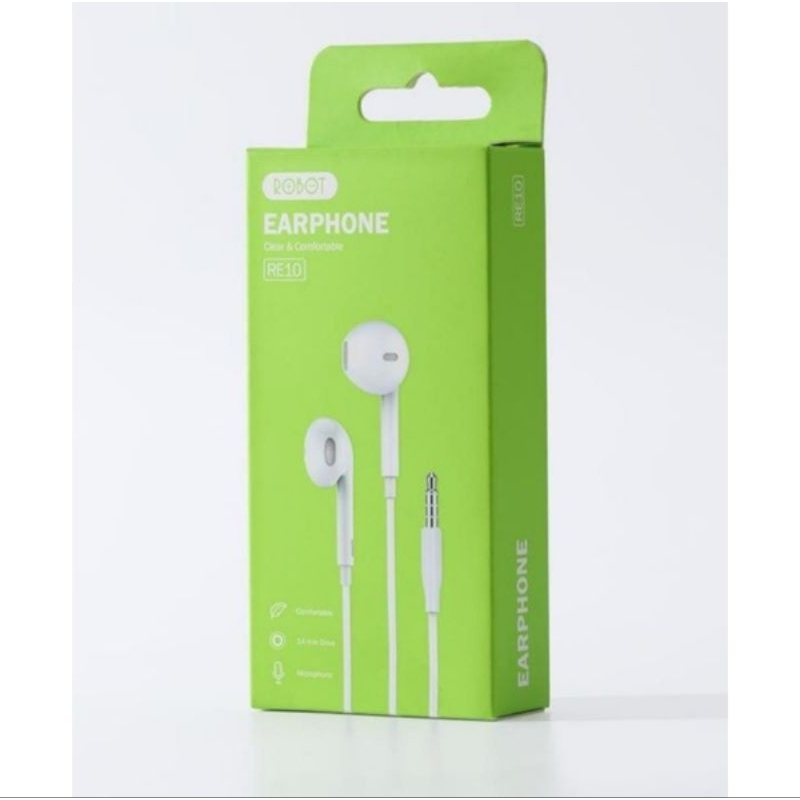 Jual HEADSER ROBOT RE10 EARPHONE Headset earphone murah | Shopee Indonesia