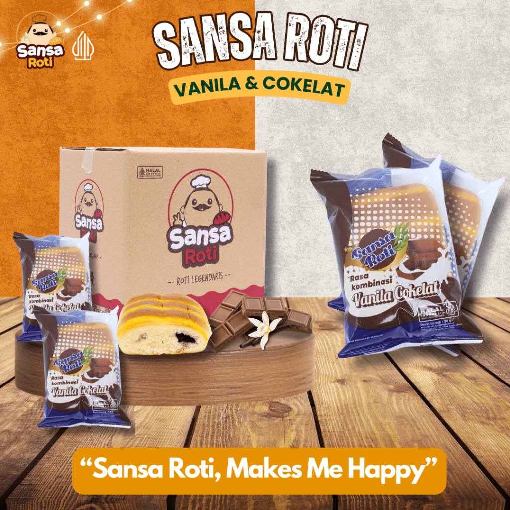 Jual Sansa Roti - Rasa Vanilla Cokelat | Shopee Indonesia