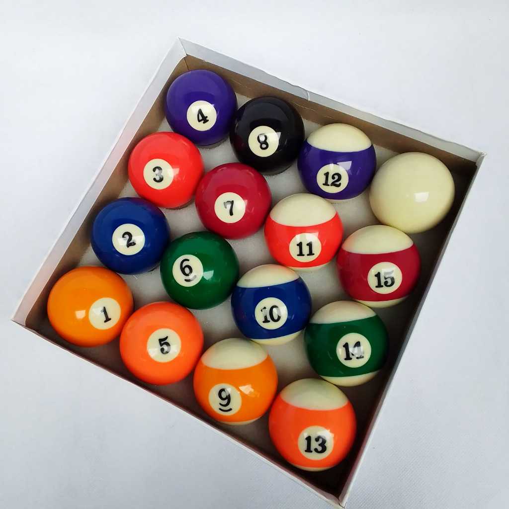 Jual Bola Billiard Full Set 2-1/4 '' Pool Ball Ukuran Sedang 57.2mm ...