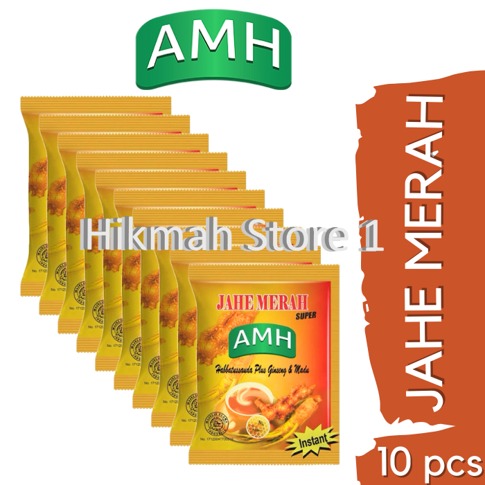 Jual AMH Amanah Instant Bubuk Jahe Merah 12 Sachet Jahe Susu 10 Sachet ...