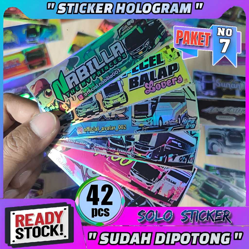 Jual Sticker Panjang Bus Mania Isi 42 Pc Hologram SUDAH DIPOTONG ...