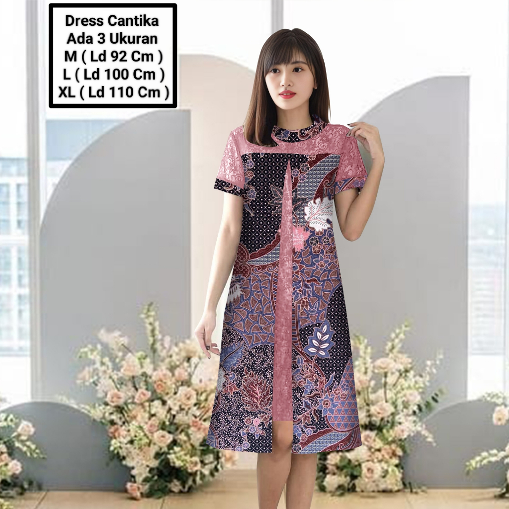 Model Baju Batik Modern Kombinasi Brokat