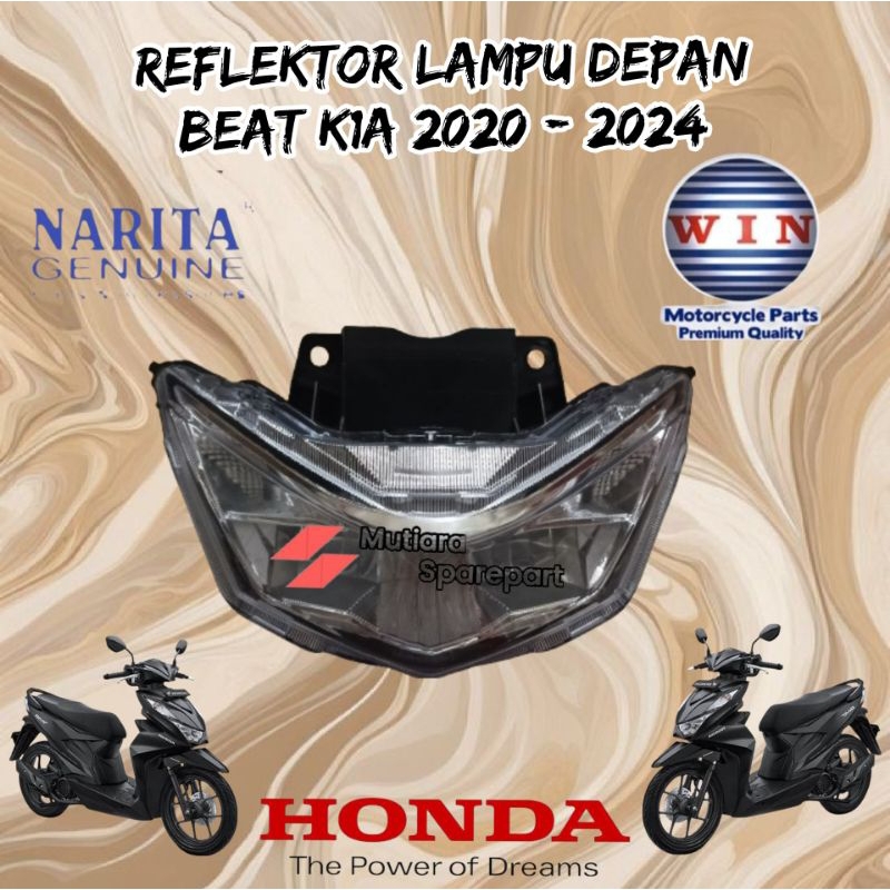 Jual 33100-K1A-N01 Lampu depan reflektor Honda beat deluxe street esp tahun 2020- 2024 original ...