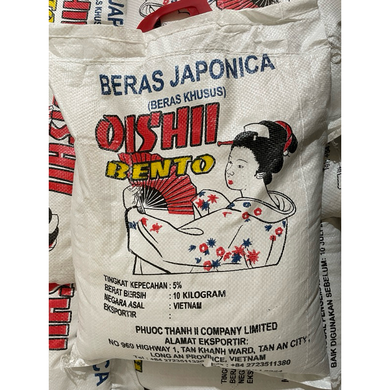 Jual BERAS JAPONICA OISHI BENTO 10 KG / BERAS SUSHI / BERAS BENTO ...