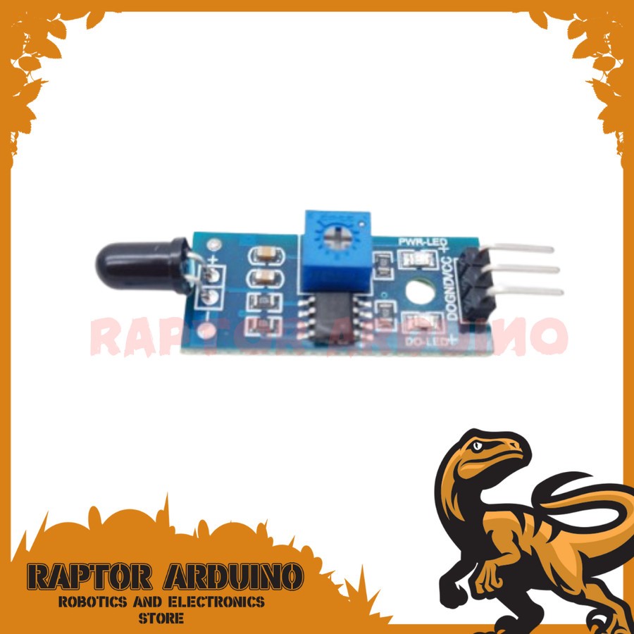 Jual InfraRed receiver Flame Detector flame sensor api Module 1 channel ...