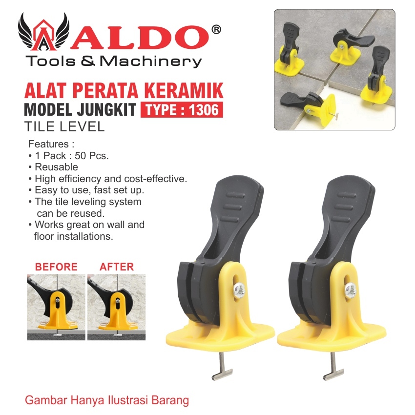 Jual ALAT PERATA KERAMIK 50 PCS MODEL JUNGKIT 1306 / PIN PERATA KERAMIK ...