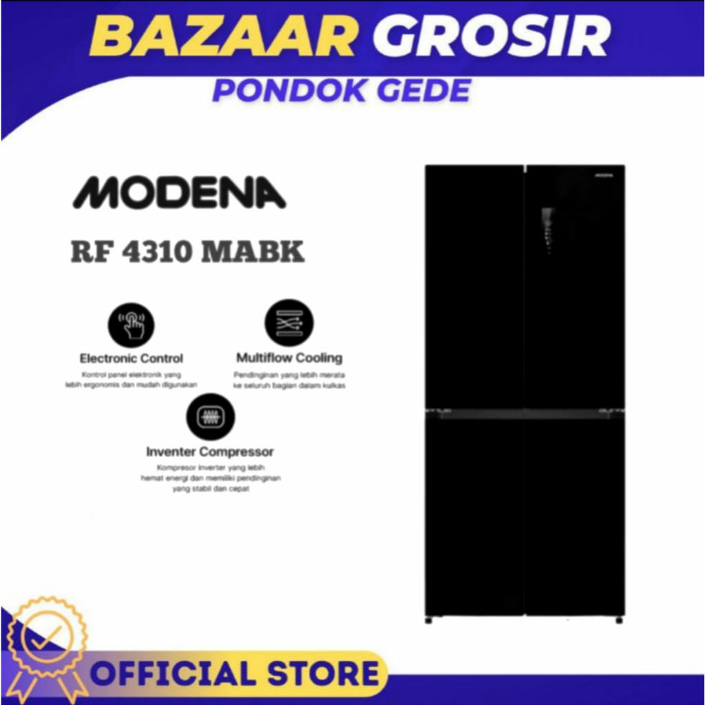 Jual MODENA REFRIGERATOR - RF 4310 MABK / RF4310MABK / RF-4310MABK ...