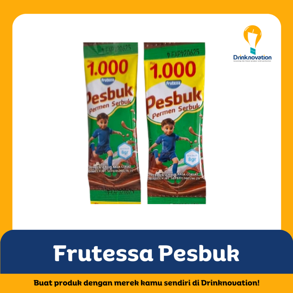 Jual Frutessa Pesbuk (Permen Serbuk) Rasa Susu Coklat | Shopee Indonesia