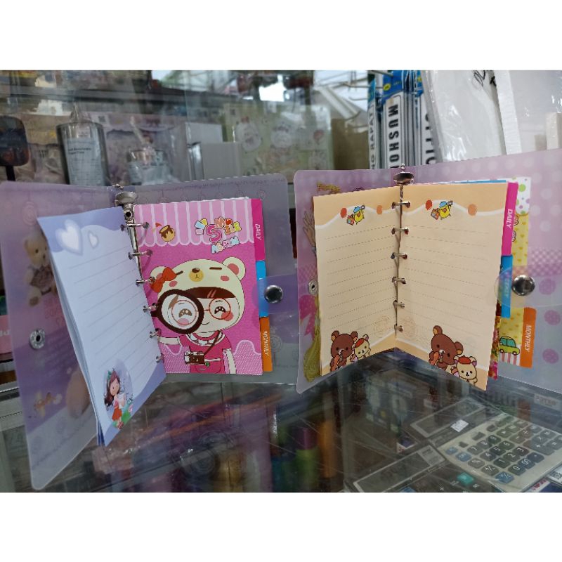Jual Binder A6 Motif Princes + pengait dan gantungan/Binder kecil ...