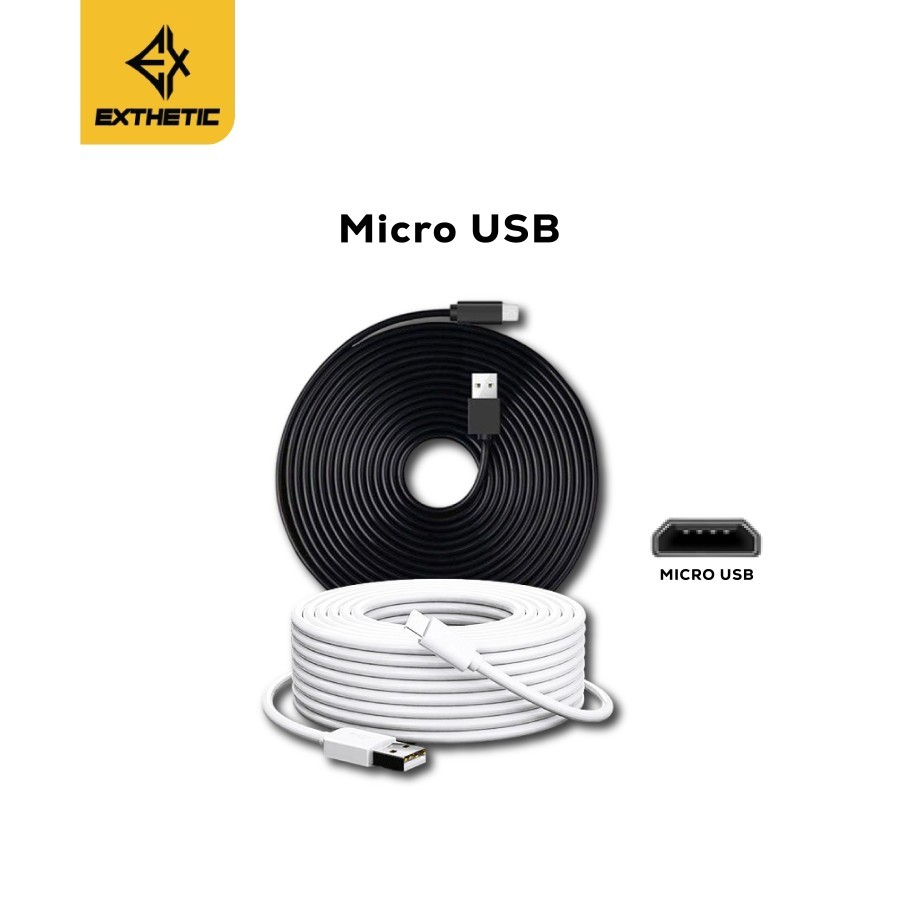 Jual Exthetic Charge Cable High Quality Micro USB Kabel 5 Meter / 5M - EK05 | Shopee Indonesia
