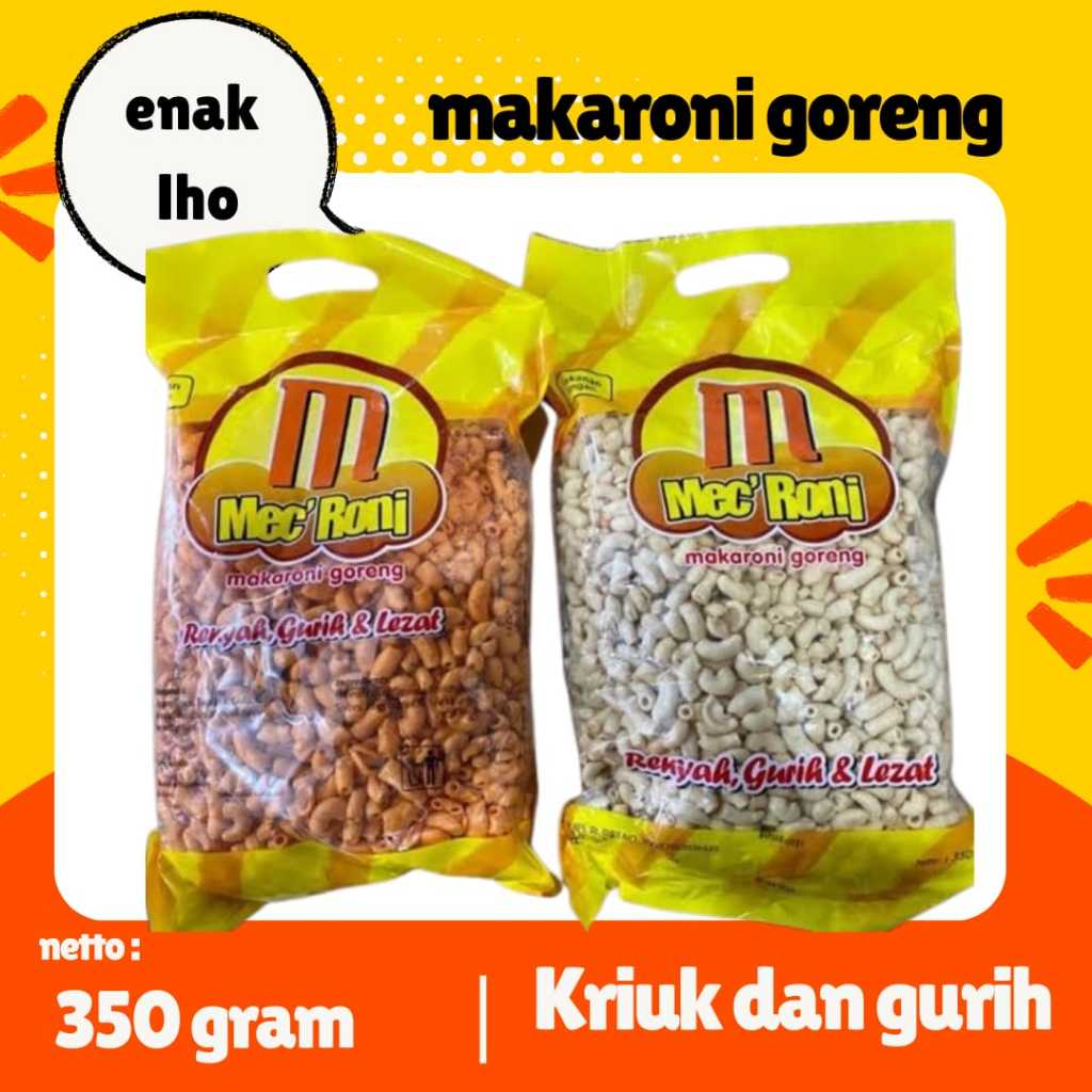 Jual MecRoni Makaroni Goreng Cemilan Murah | Makaroni Bantet 350 Gram ...