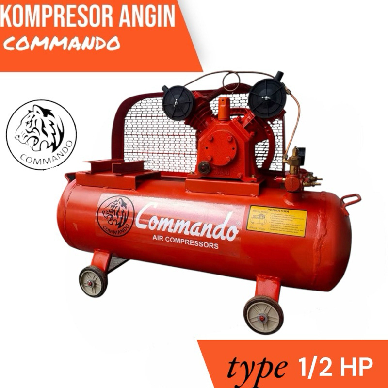 Jual Kompresor Angin 1/2 HP Commando ( Air Compressor ) | Shopee Indonesia