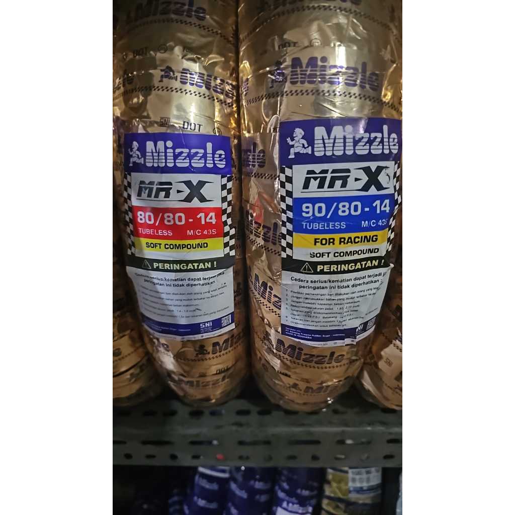Jual Paket Ban Mizzle Tubeless 80/80-14 dan 90/80-14 MRX MR X MR-X ...