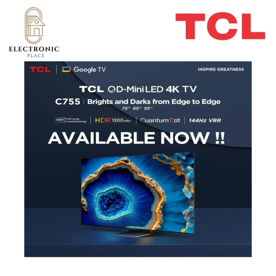 Jual TCL 55C755 QD - Mini LED 4K UHD Smart Google TV w/144Hz VRR 55Inch ...