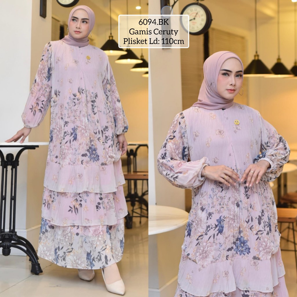 Jual Gamis Ceruty Babydoll Plisket Premium Dress Ceruty Gamis Terbaru ...