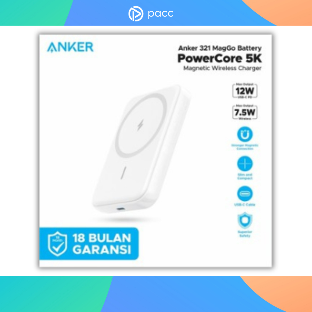 Jual Powerbank Anker 321 MagGo Battery (PowerCore 5K) - A1616H21 ...