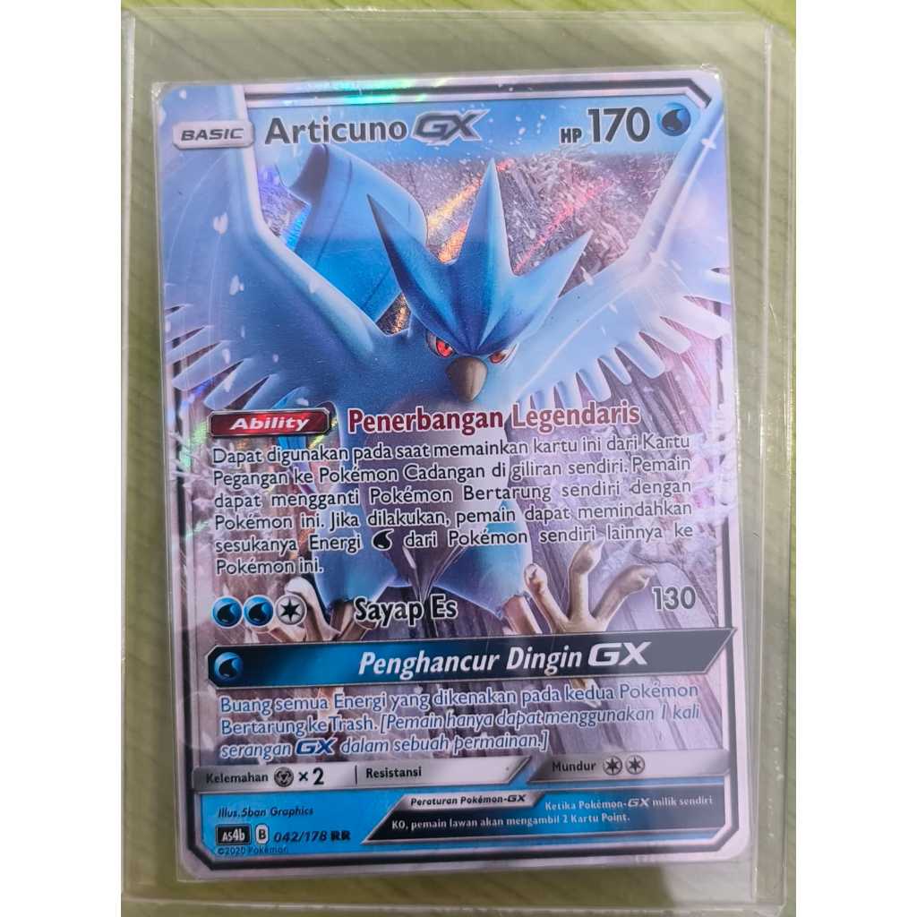 Jual Kartu Pokemon Original TCG as4b 042/178 Articuno GX RR Bahasa Indonesia | Shopee Indonesia