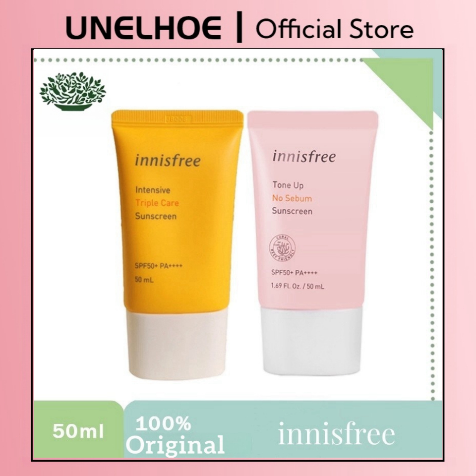 Jual [EXP2027] Innisfree Tone Up No Sebum/Intensive Triple Shield Sunscreen SPF50+ PA++++ 50ml ...