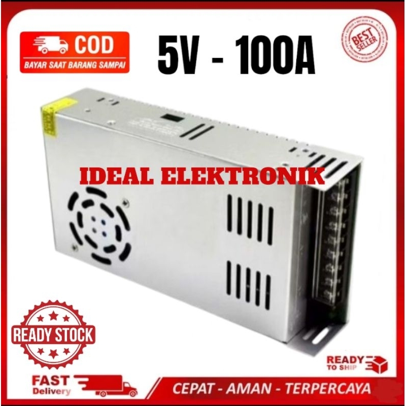 Jual Power Supply Travo 5V 100A High Technology PSU 100 Amper 5V Kipas ...