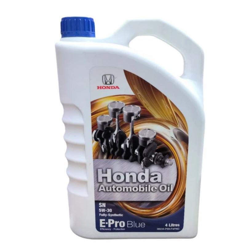 Jual Oli Mesin Bensin Honda E-Pro Blue SAE 5W-30 FULL SYNTHETIC 4 Liter ...