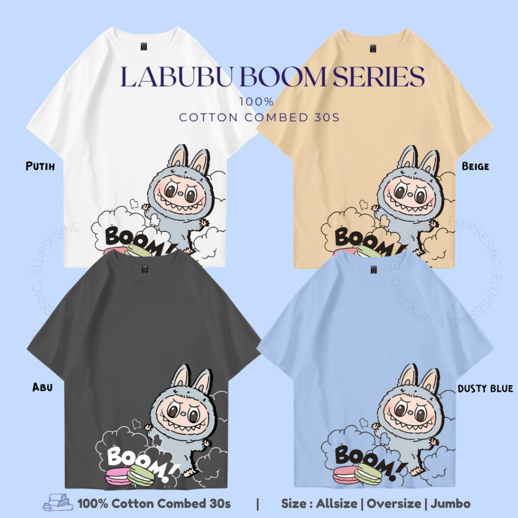 Jual ELLIPSESINC Kaos Lengan Pendek Monster Labubu Boom | Shopee Indonesia