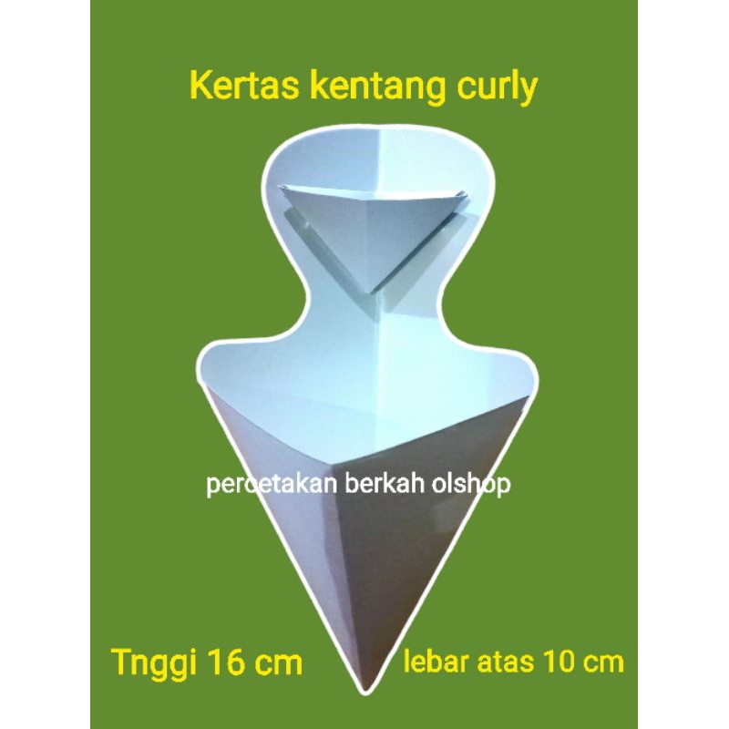 Jual Kertas kentang curly,kertas kentang stick 50 pcs polos | Shopee ...