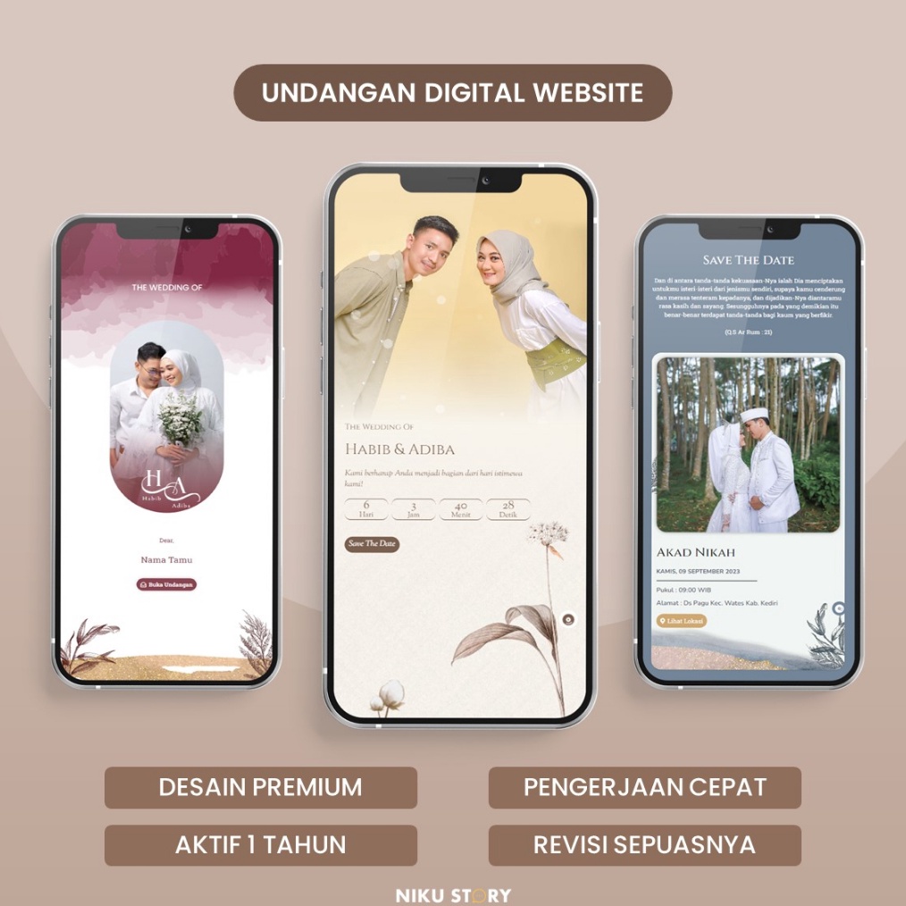 Jual Undangan Digital Website Pernikahan Premium Undangan Digital Web ...