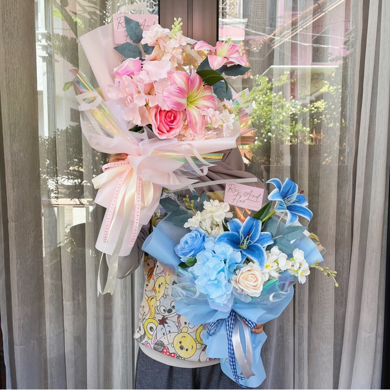 Jual Buket Bunga Lily | Artificial Premium Cantik Flower Bouquet Bucket ...