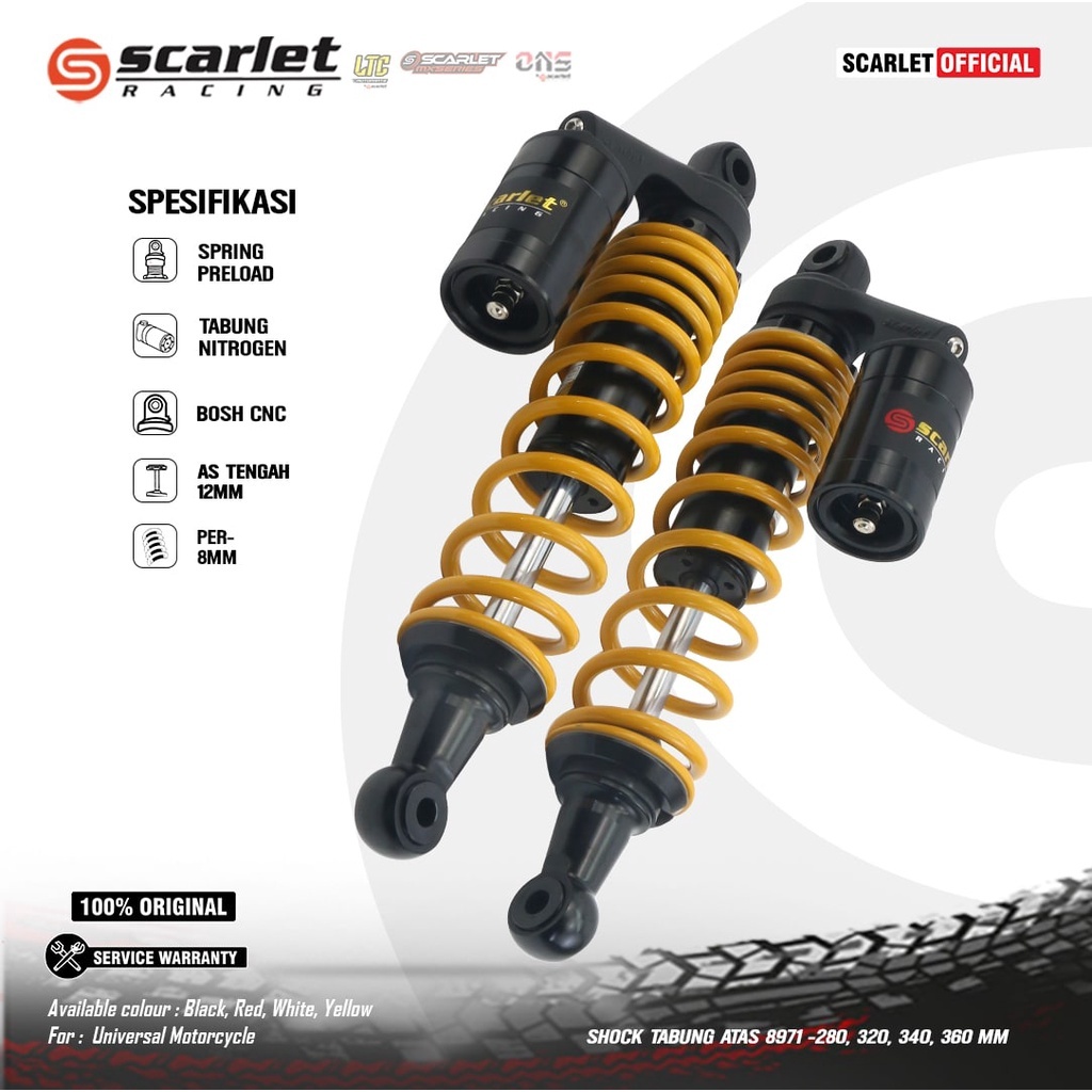 Jual Scarlet Racing - Shock Absorber Shockbreaker Skok Tabung Atas 8971 ...