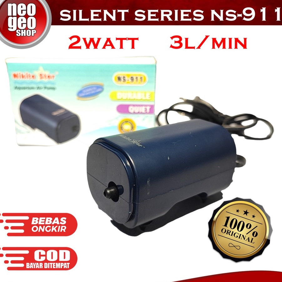 Jual MALL NIKITA STAR NS911 NS 911 mesin pompa aerator udara air pump rium silent | Shopee Indonesia