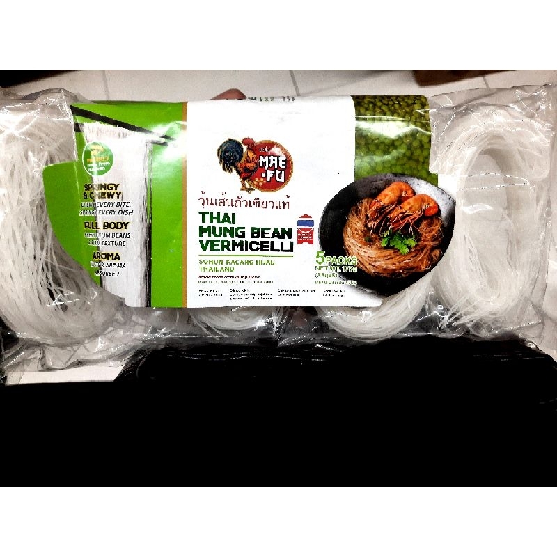 Jual Mae Fu Thai Mung Bean Vermicelli 175Gr (35Gx5Pack) | Shopee Indonesia