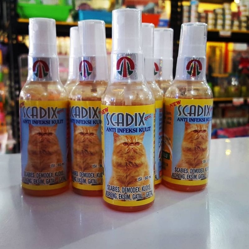 Jual Scadix Cat Spray Anti Infeksi Kulit Scabies Demodex Kudix Kudis ...