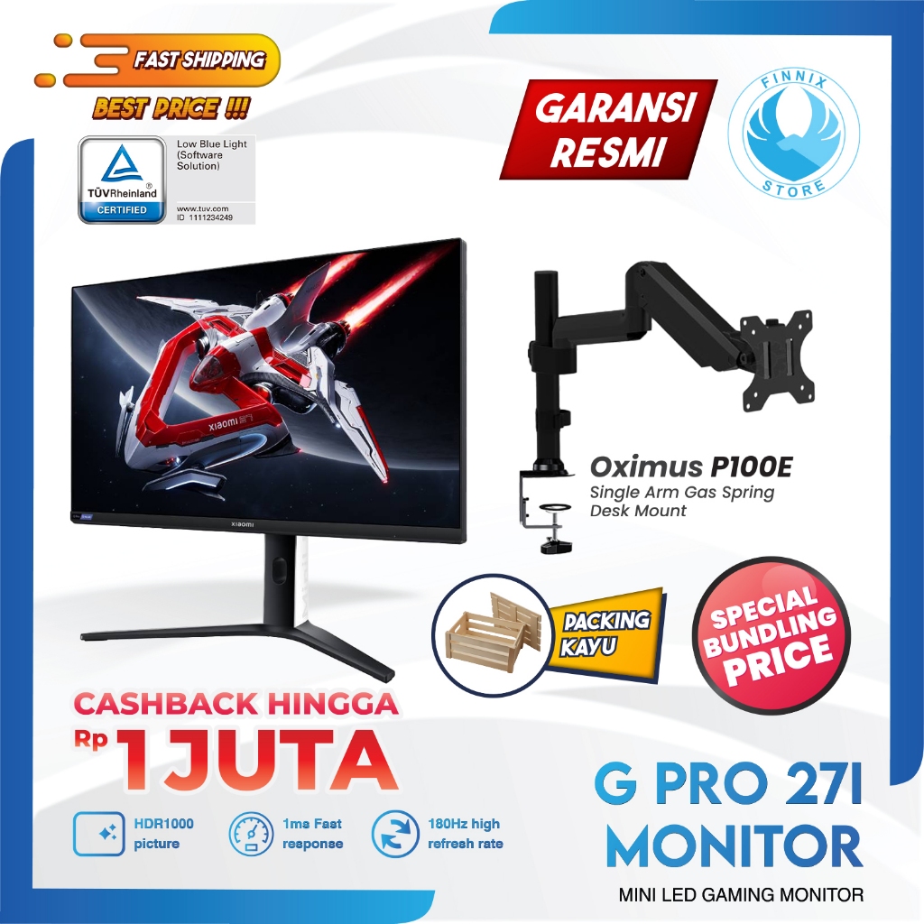Jual (+Packing Kayu) Monitor Xiaomi Mi G PRO 27i Mini LED Gaming 27 ...