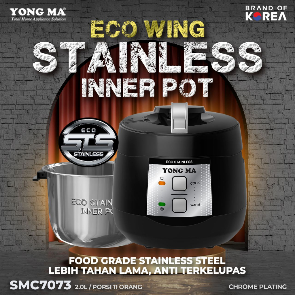 Jual YONG MA MAGIC COM/RICE COOKER 2 LITER STAINLESS SMC-7073 / SMC ...