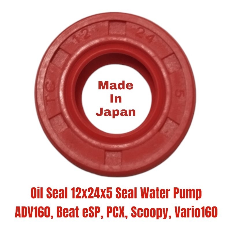 Jual OIL SEAL WATER PUMP 12X24X5 ADV160 BEAT SPORTY ESP PCX SCOOPY ...