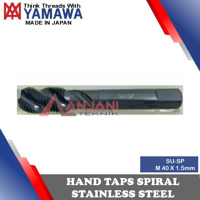 Jual YAMAWA HAND MESIN TAP SPIRAL STAINLESS STEEL M 40 x 1.5 mm SPIRAL ...