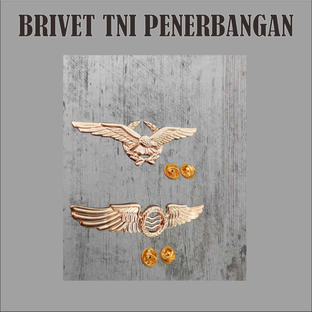 Jual WING PENERBANG 2 PDH BRIVET BREVET PIN PENERBANG 2 // BRIVET WING ...